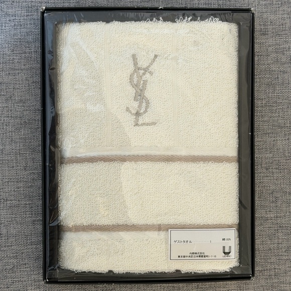 Yves Saint Laurent | Accessories | Ysl Cream Hand Towel Nib | Poshmark